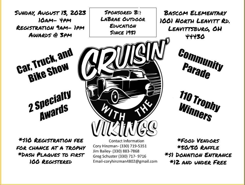 LaBrae Cruisin’ With the Vikings Car Show - Truly Trumbull