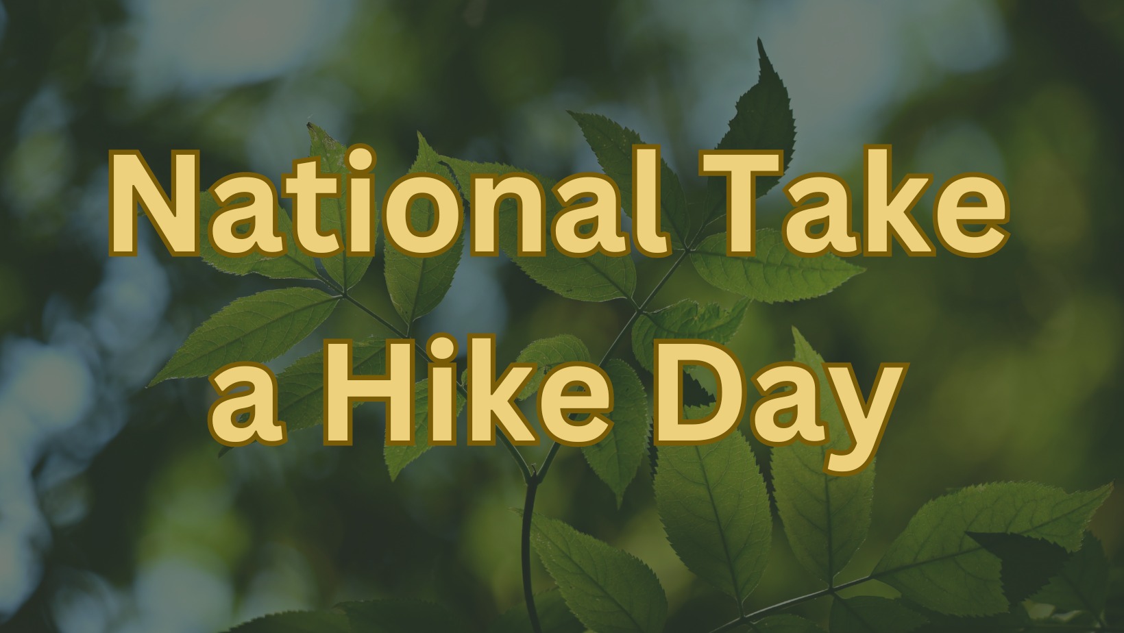 National Take a Hike Day - Truly Trumbull