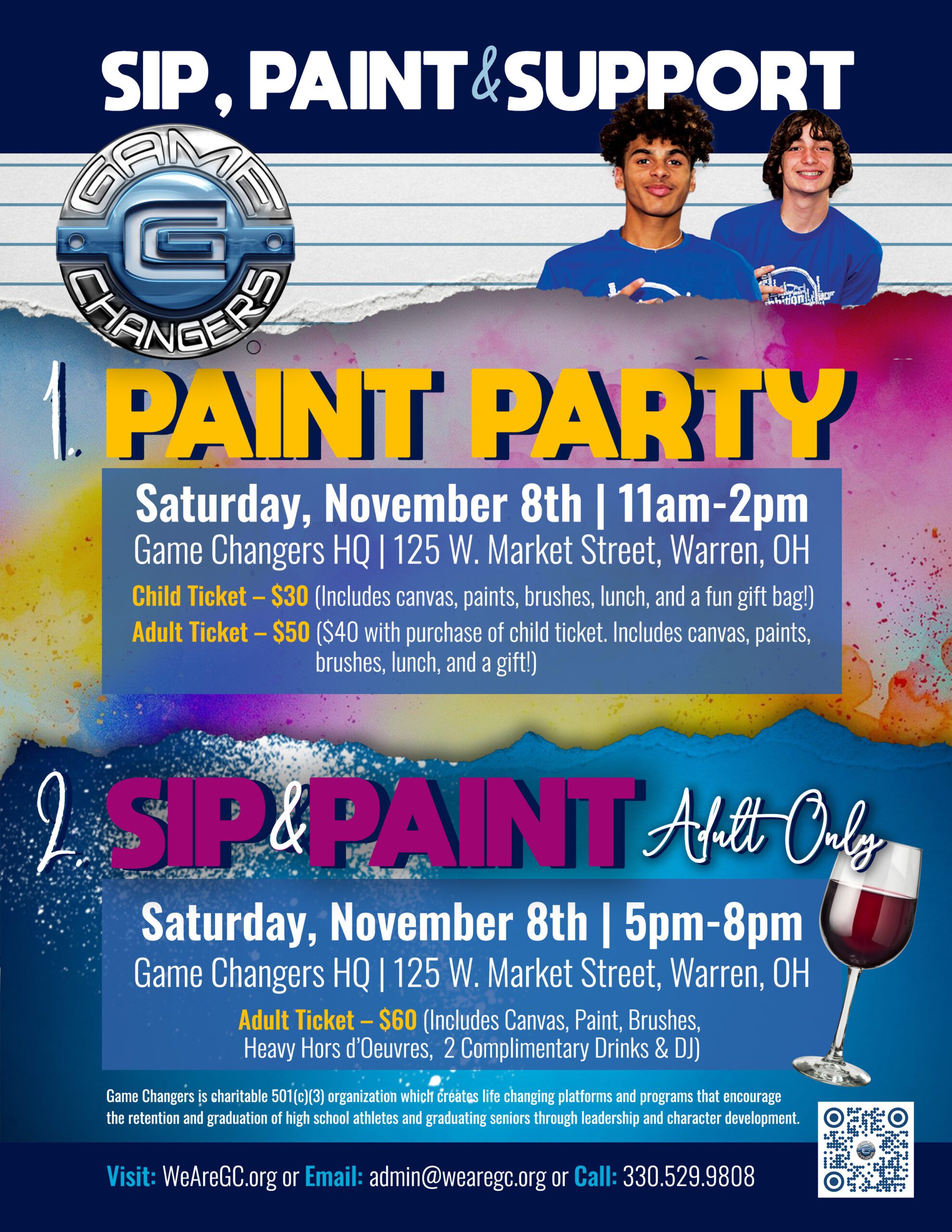 Game Changers Sip & Paint AND Paint Party! - Truly Trumbull
